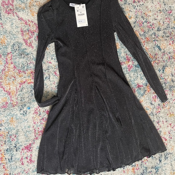 Zara | Dresses | New Dress With Sequins With Price Tag | Poshmark